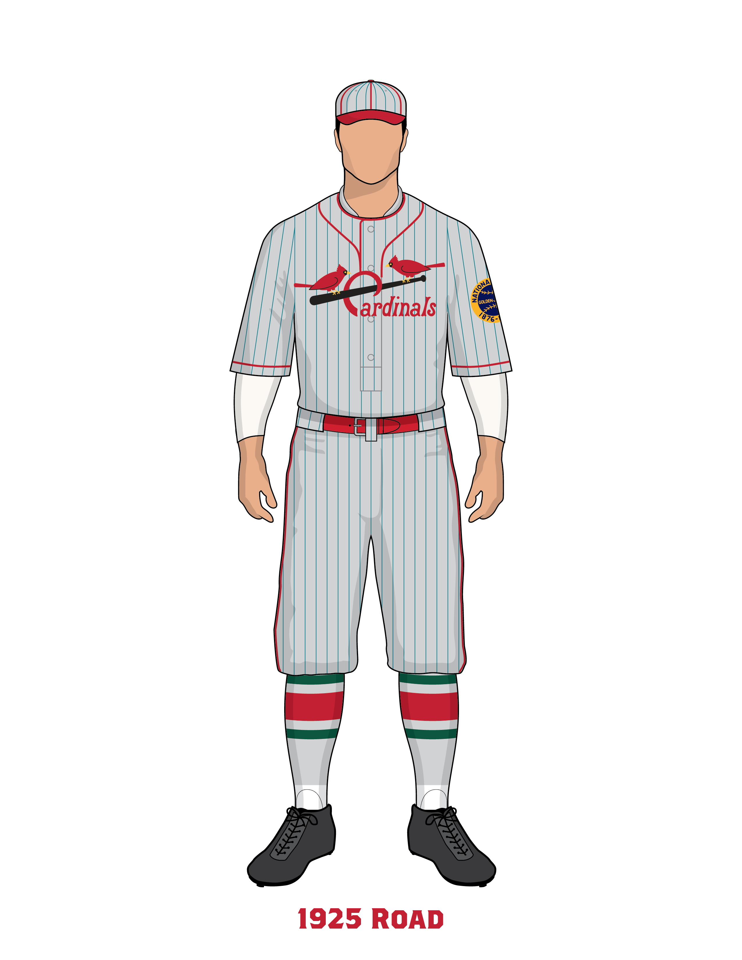 1925 Green Sock Stripes – Cardinals Uniforms & Logos