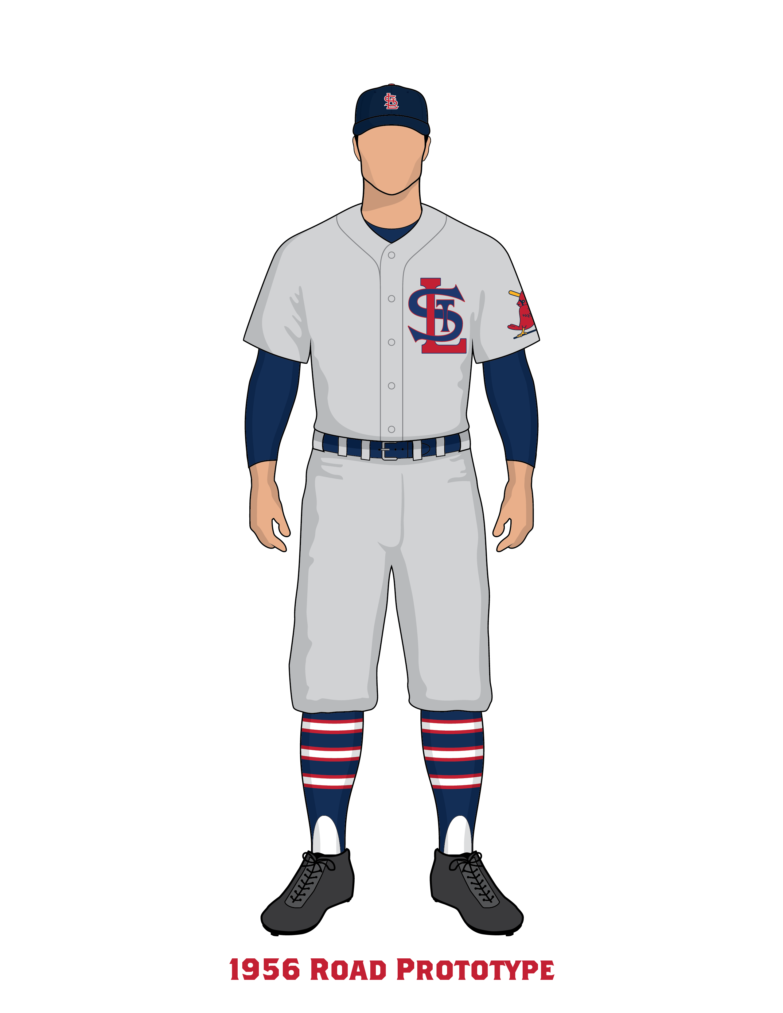 1956 Road Prototype – Cardinals Uniforms & Logos