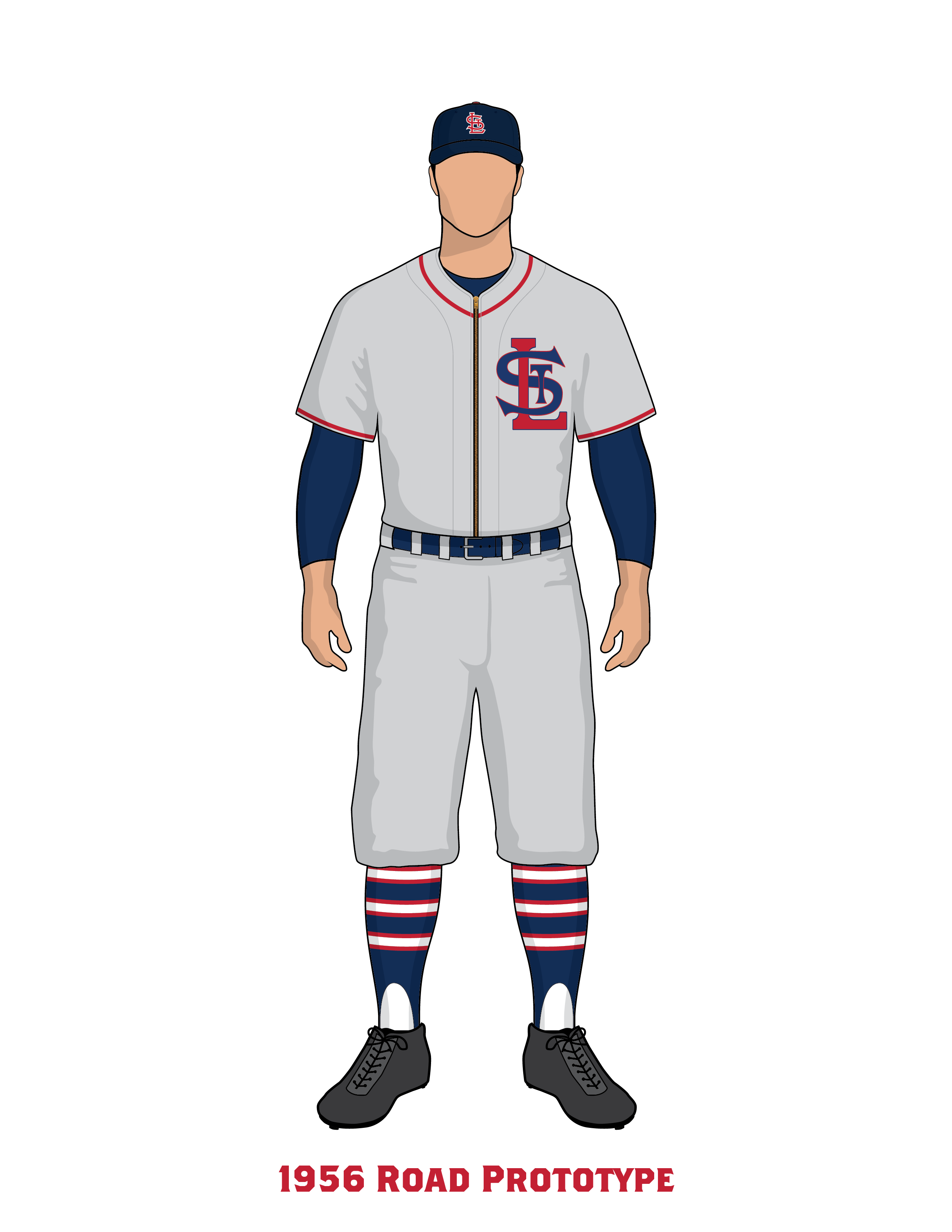 1956 Road Prototype – Cardinals Uniforms & Logos