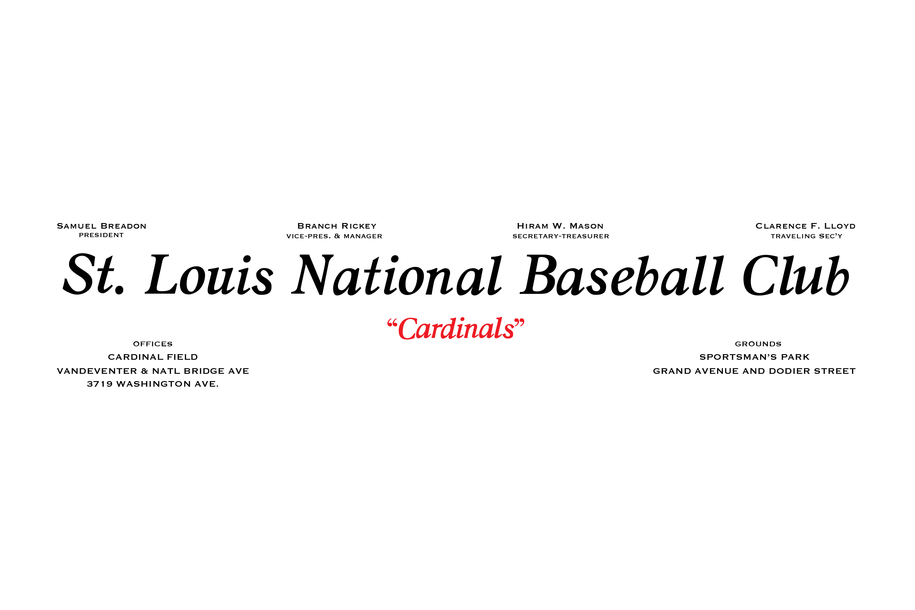 Letterheads – Cardinals Uniforms & Logos