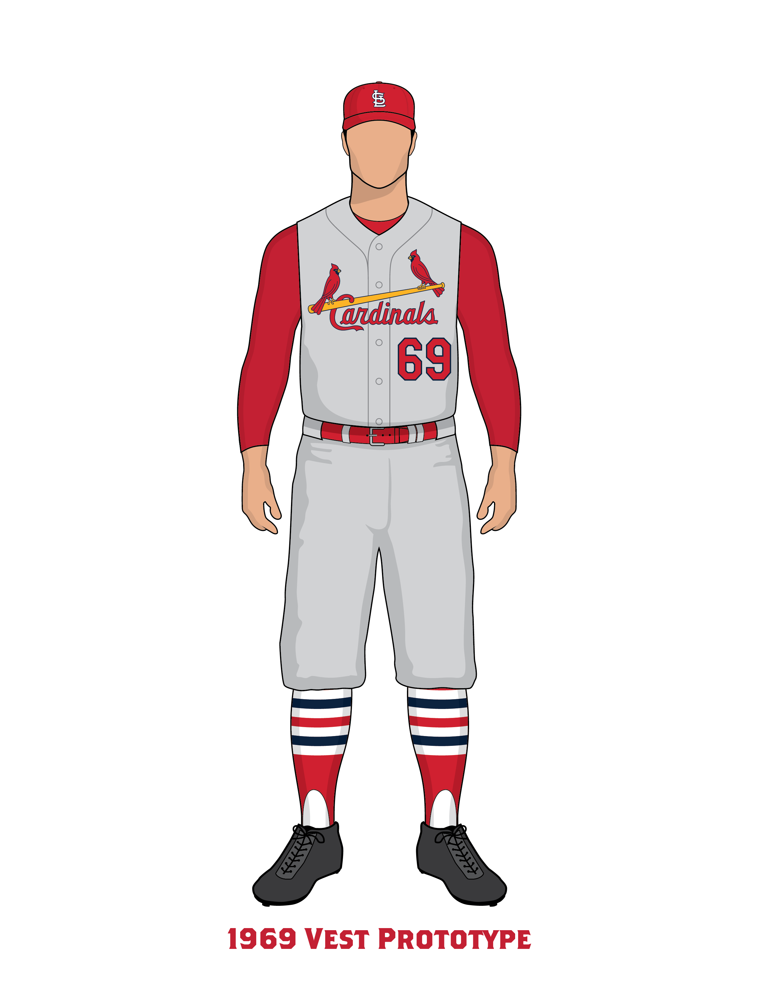 1969 Overalls Prototype – Cardinals Uniforms & Logos