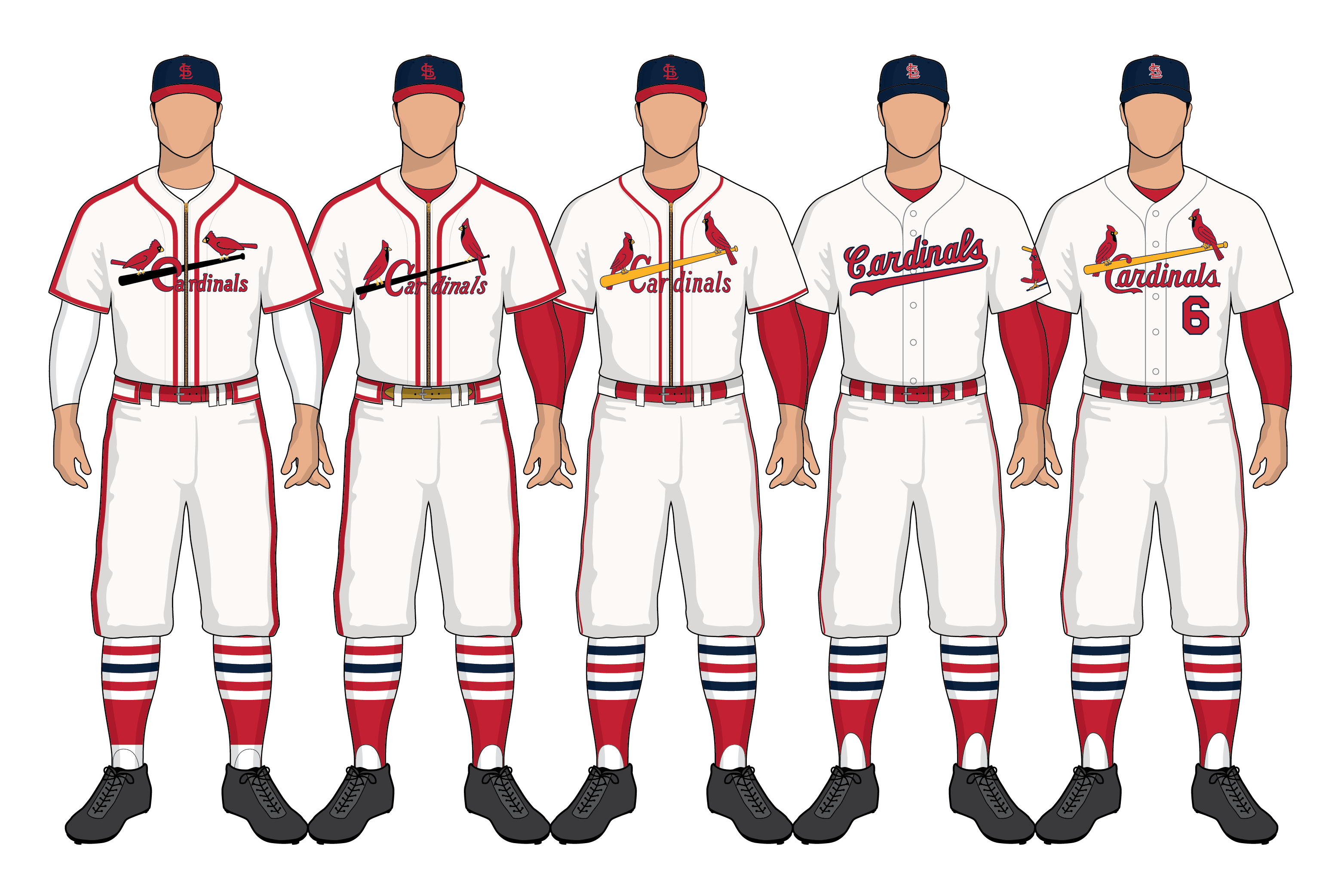 #6 Stan Musial – Cardinals Uniforms & Logos